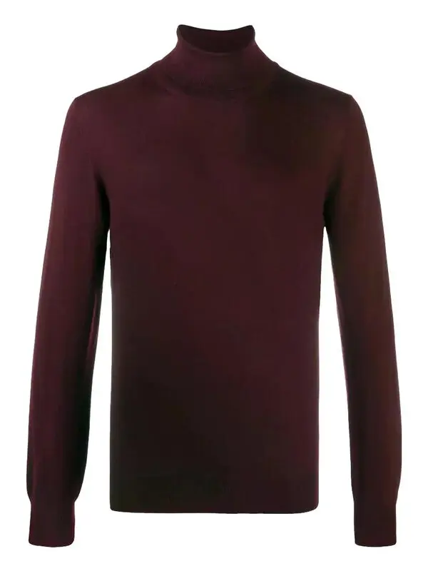 BARBA NAPOLI Roll-neck Sweater - Red
