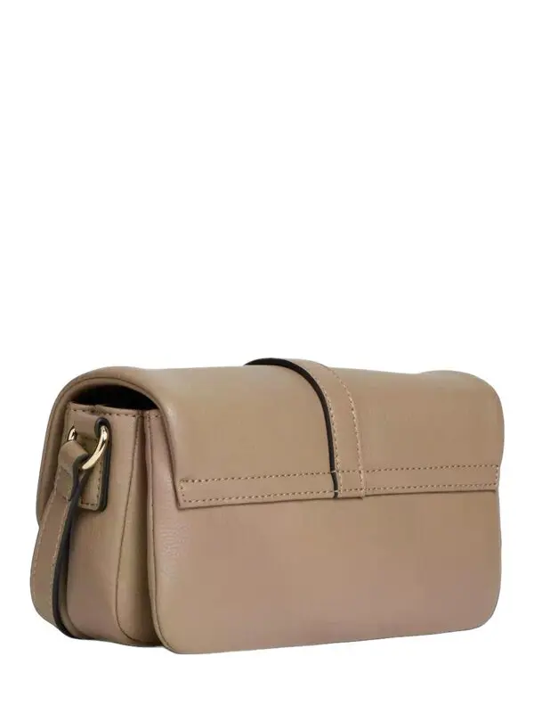 Tommy Hilfiger Logo-plaque Grained Shoulder Bag - Neutrals