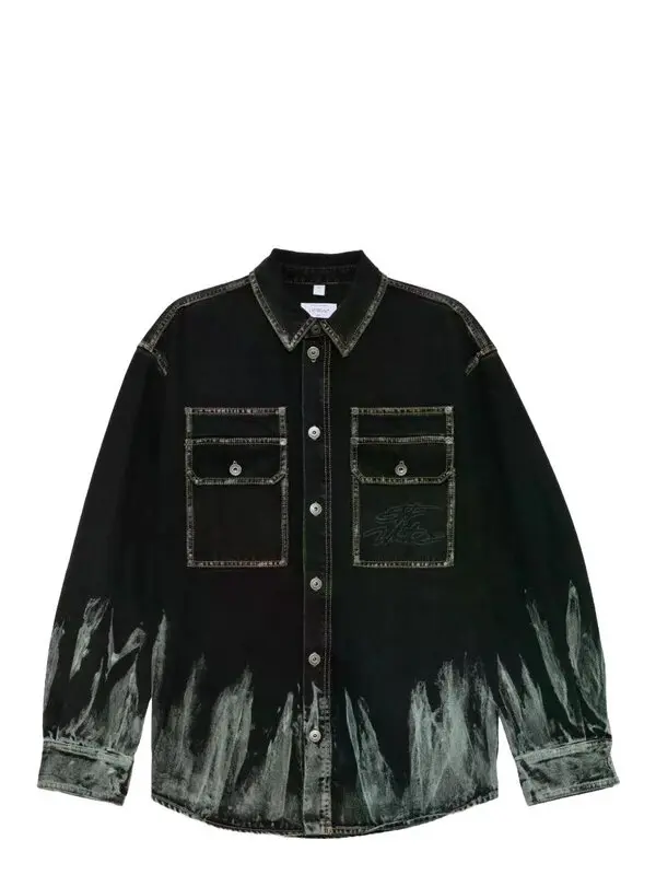 Off-White Button-up Denim Shirt - Black