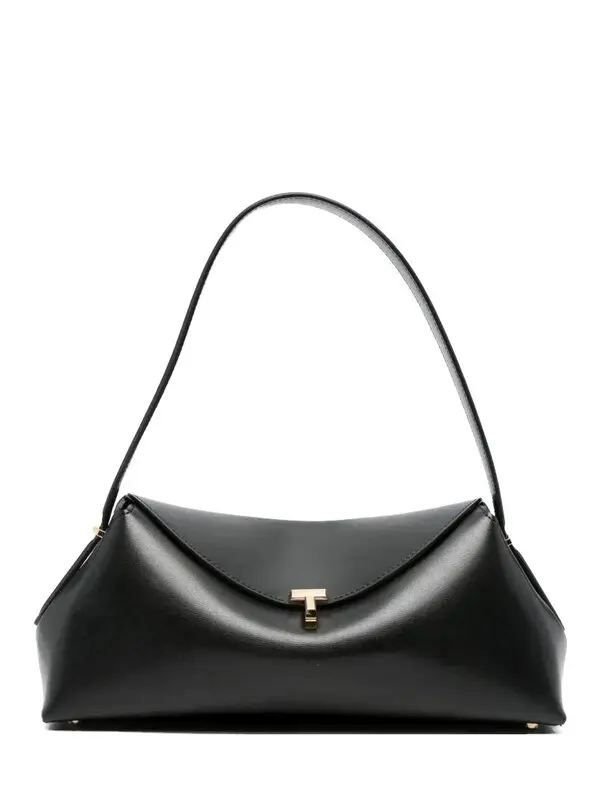 TOTEME T-lock Leather Tote Bag - Black