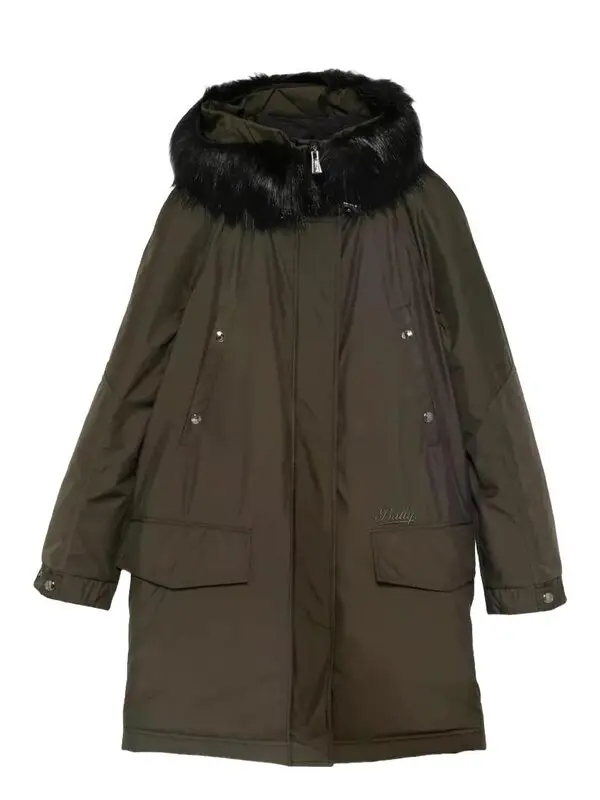 Bally Zip-up Hooded Coat - Green