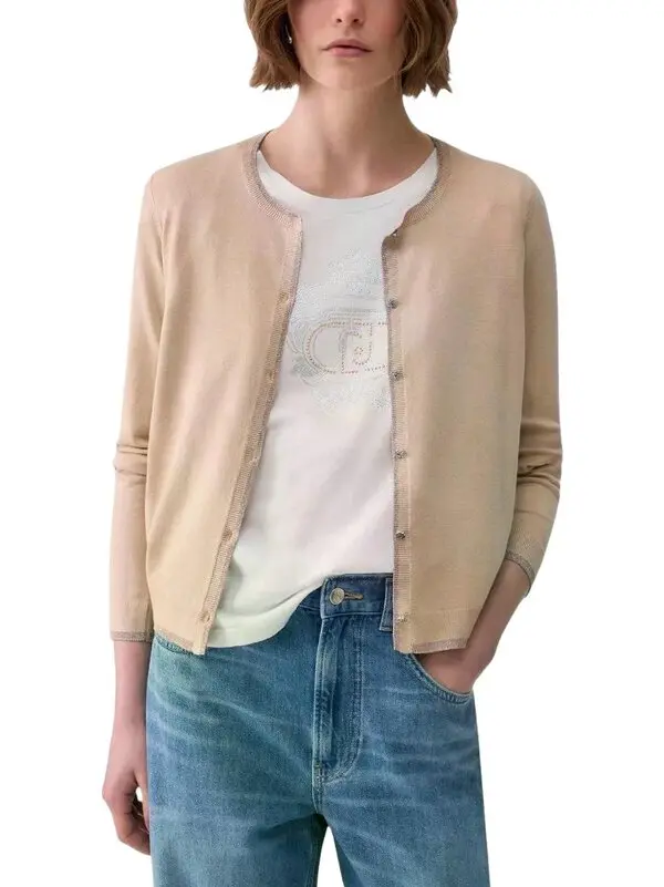 Liu Jo Cardigan With Slits - Neutrals