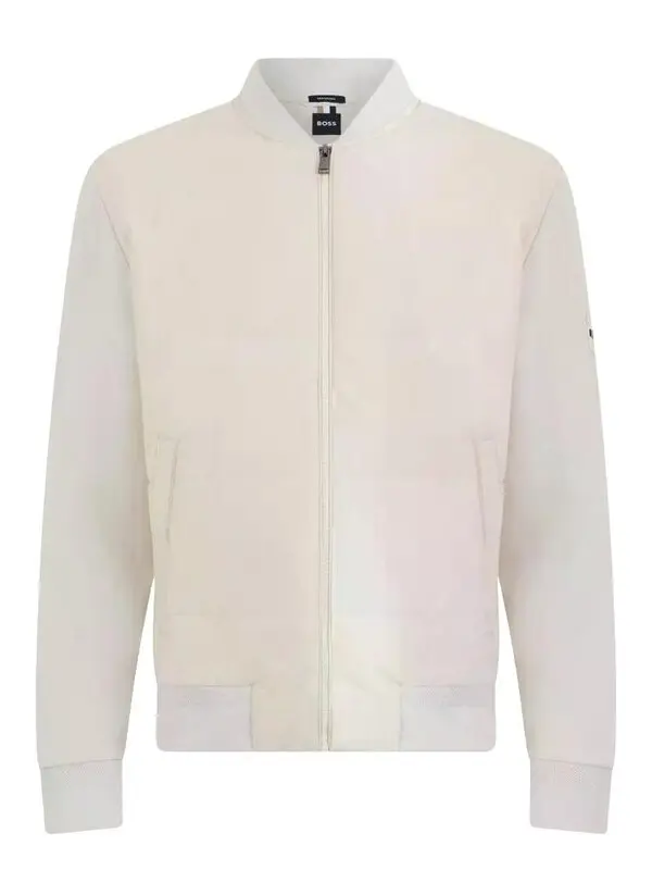 BOSS Quilted Panel-sleeved Jacket - Neutrals