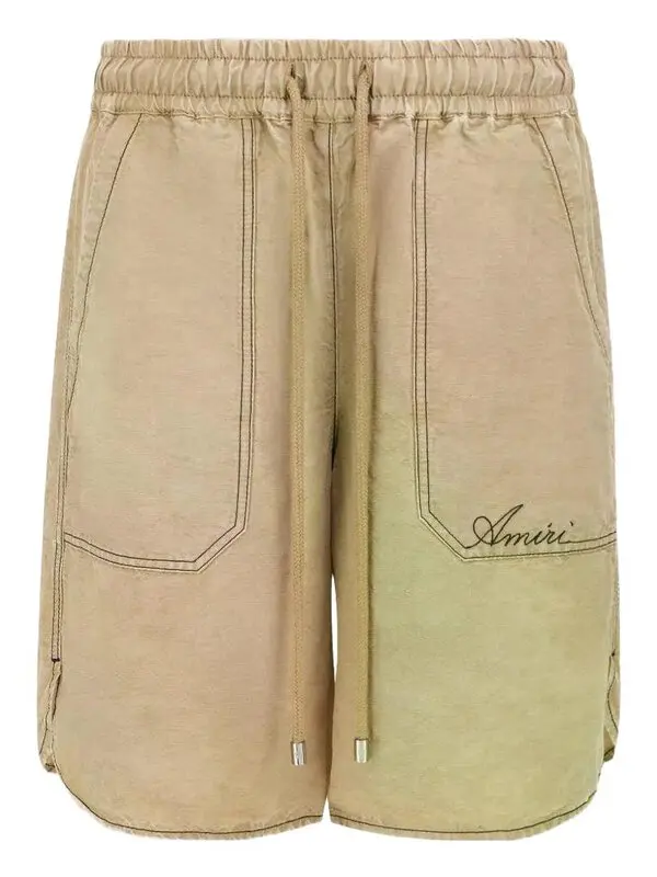 Amiri Script Shorts - Neutrals