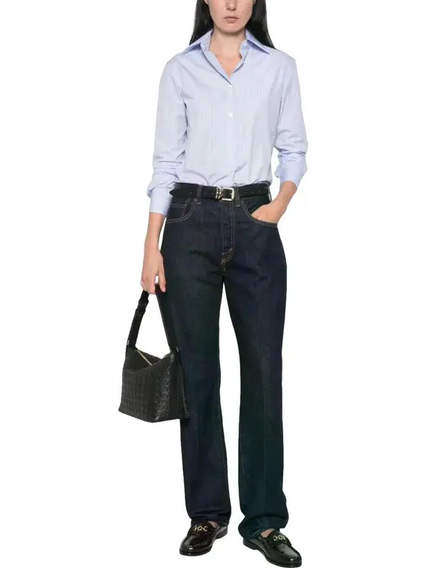 MAZZARELLI Striped Print Shirt - Blue