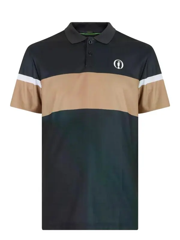 BOSS Colour-block Short-sleeve Polo Shirt - Black