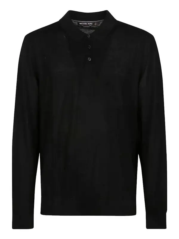Michael Kors Long-sleeve Polo Shirt - Black