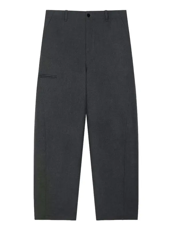Givenchy Couture Seam Checked-reverse Trousers - Grey