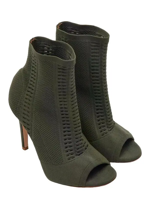 GIANVITO ROSSI Vires Open-toe Ankle Boots - Green