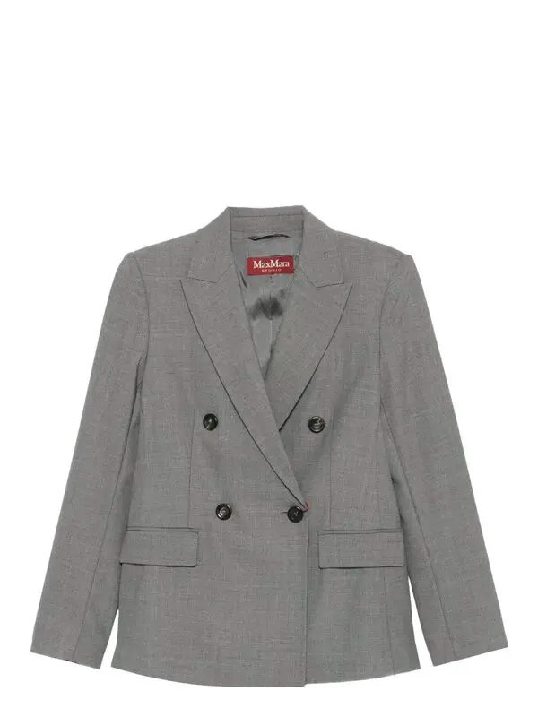 Max Mara Double-breasted Wool Jacket - Grey
