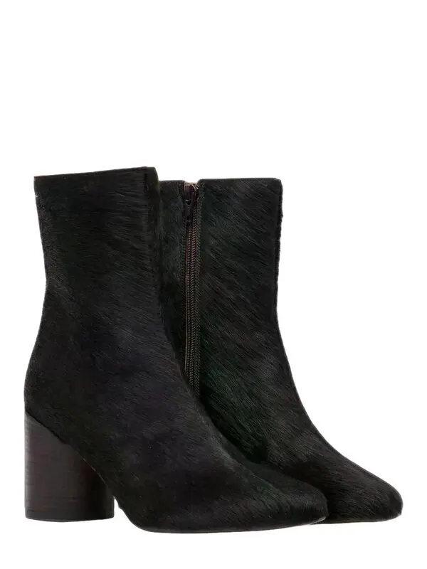 MAISON MARGIELA Anatomic Ankle Boots In Pony Hair - Black