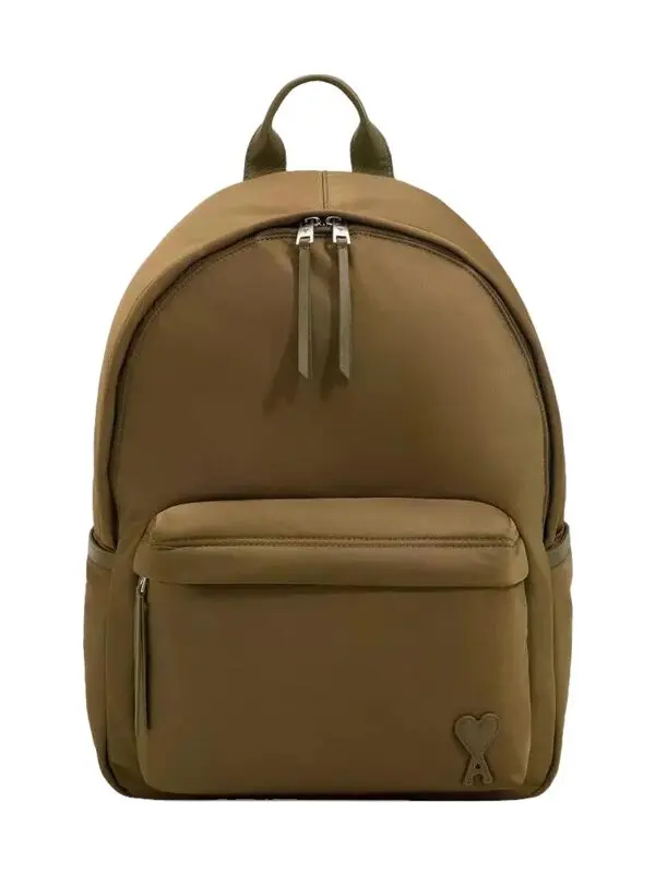 AMI Paris Nylon Marcel Backpack - Green