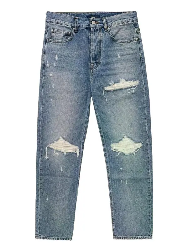 Amiri Distressed Stone-washed Jeans - Blue