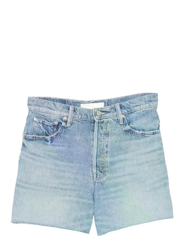 MOTHER Frayed-edge Denim Shorts - Neutrals