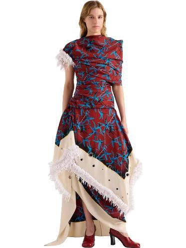 Proenza Schouler Bodine Dress - Madder Multi