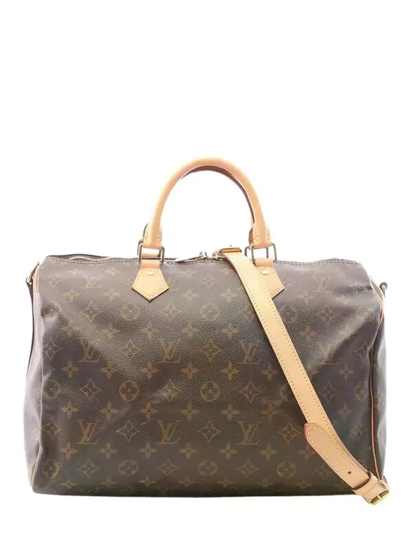 LOUIS VUITTON 2020 Monogram Speedy Bandouliere 35 Satchel - Brown