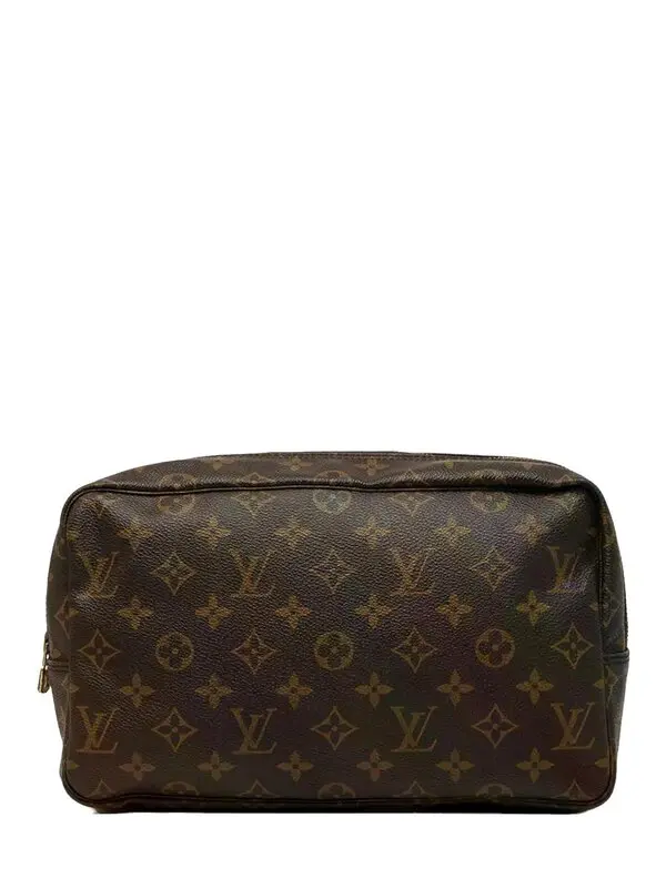 LOUIS VUITTON Monogram Trousse Toilette 28 Clutch Bag - Brown