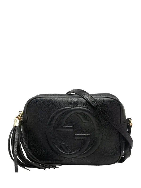 Gucci 2000-2015 Calfskin Soho Disco Crossbody Bag - Black