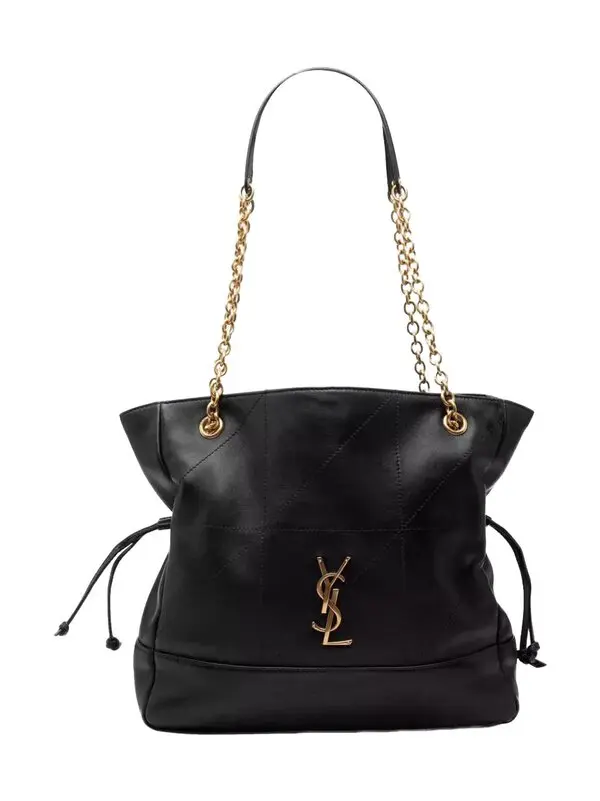 Saint Laurent 2024 Small Quilted Lambskin Jamie Shopping Tote Bag - Black