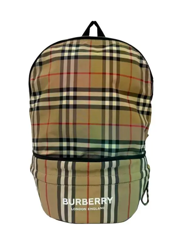 Burberry 2018-2023 House Check Nylon Convertible Backpack - Neutrals