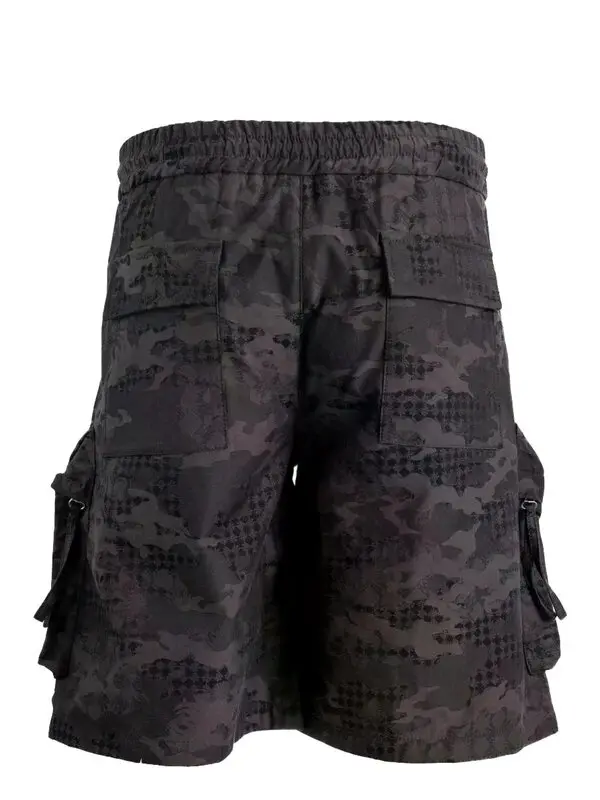 Amiri Camouflage-print Cargo Shorts - Black