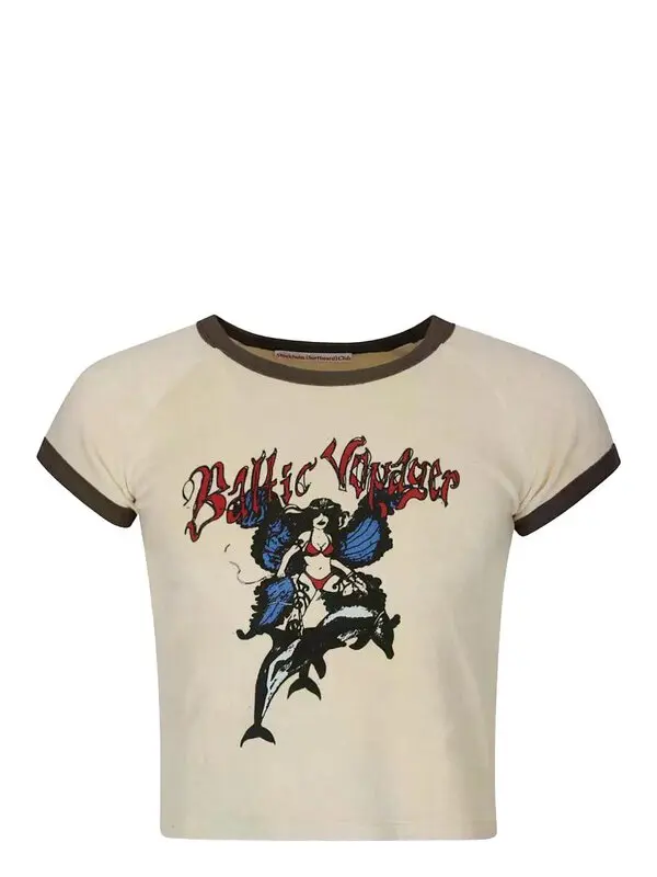 STOCKHOLM SURFBOARD CLUB Graphic Print Raglan T-shirt - Neutrals
