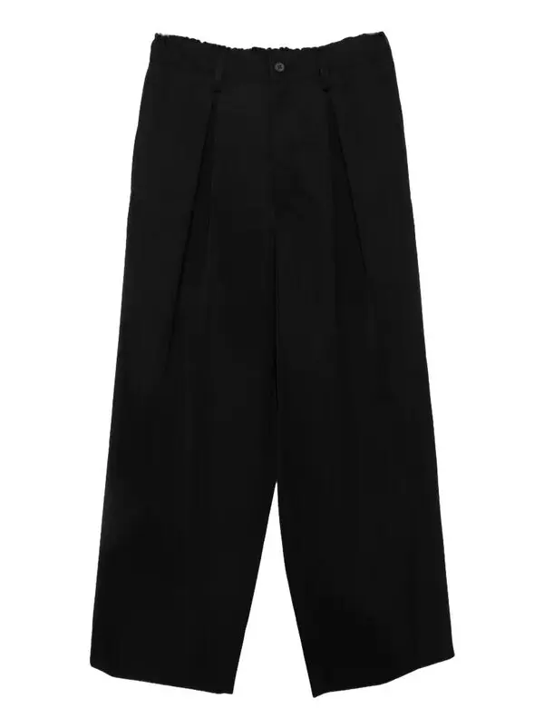 SSSTEIN Pleated Elasticated-waist Trousers - Black