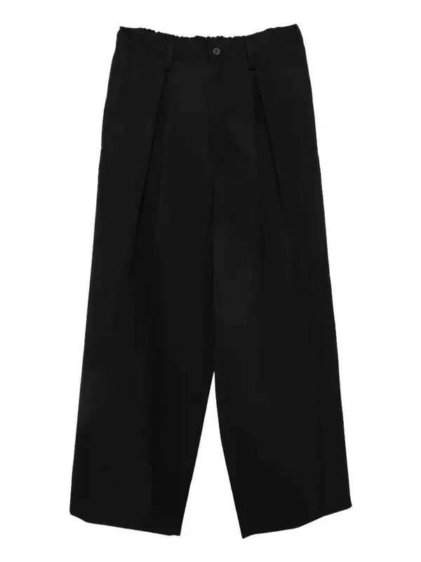 SSSTEIN Pleated Elasticated-waist Trousers - Black