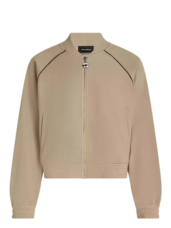 Karl Lagerfeld Logo-embellishment Bomber Jacket - Neutrals