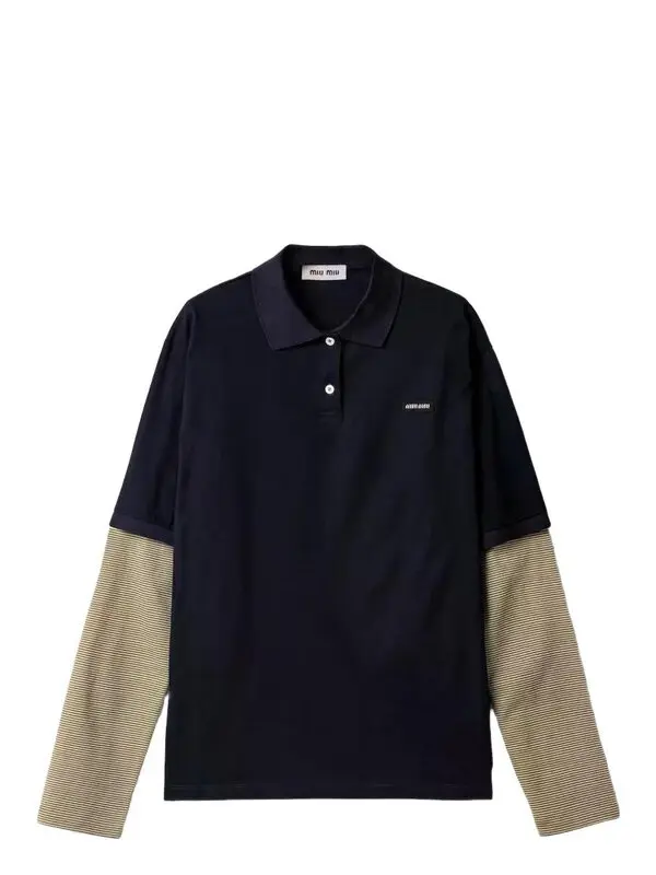 Miu Miu Jersey Polo Shirt - Blue