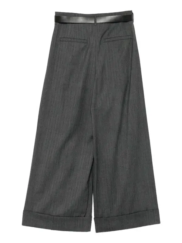 JUUN.J Pleated Wide-leg Trousers - Grey
