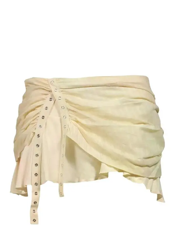 GLOWNY Misty Jacquard-stripe Skirt - Neutrals