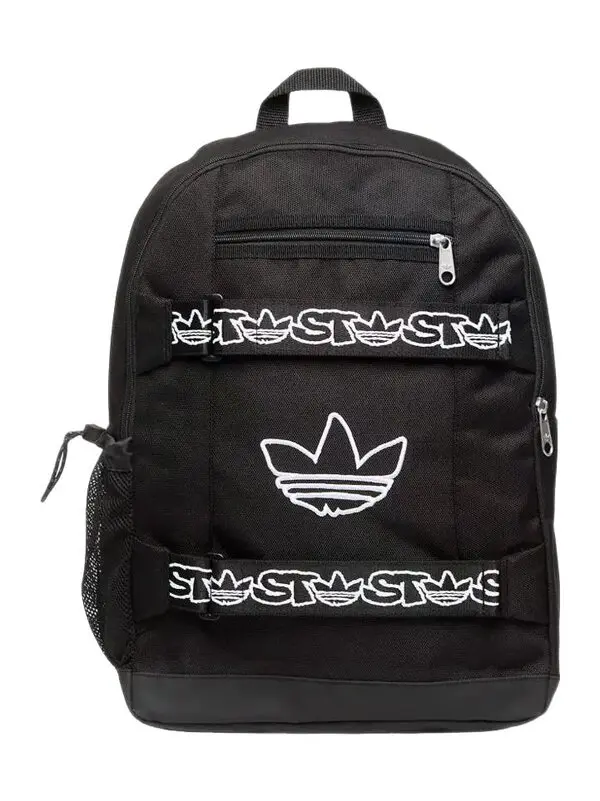 Adidas Skate Logo-embroidered Backpack - Black