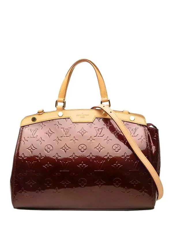 LOUIS VUITTON 2010 Monogram Vernis Brea Mm Satchel - Red