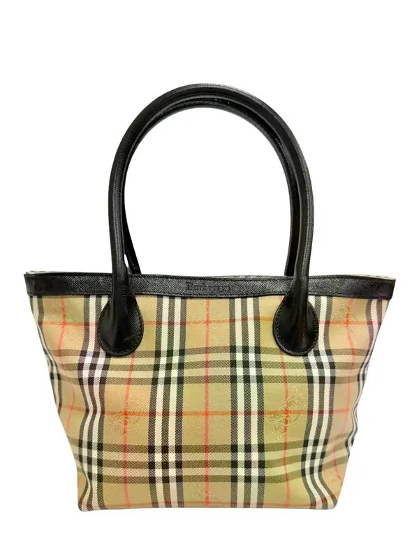 Burberry 20th Century Haymarket Check Canvas Tote Bag - Neutrals