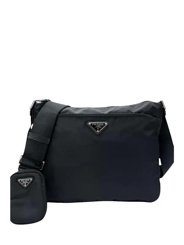 Prada 2013-2026 Re Nylon Zip Top Crossbody Bag - Black