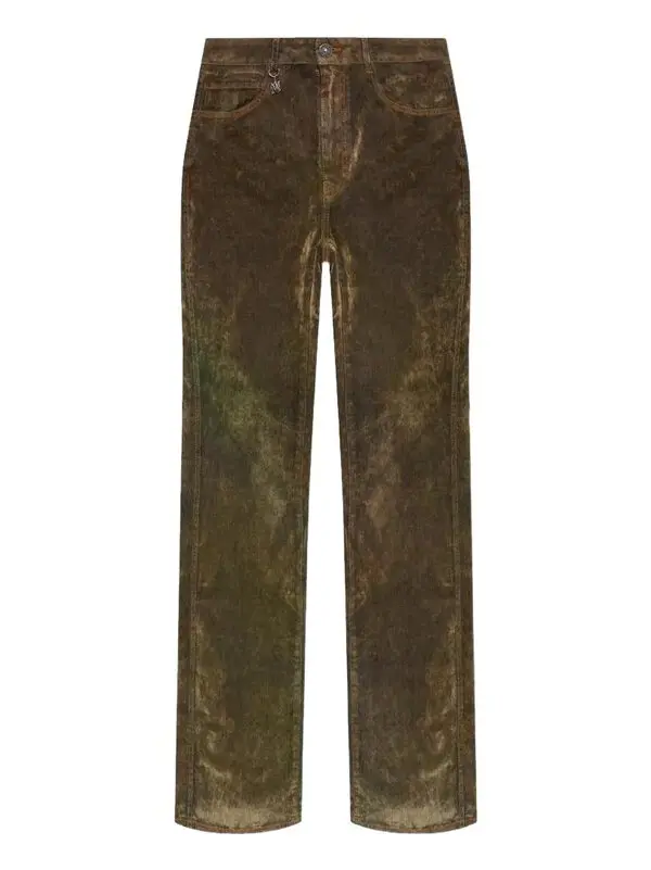 Amiri Flock Cut Jeans - Brown