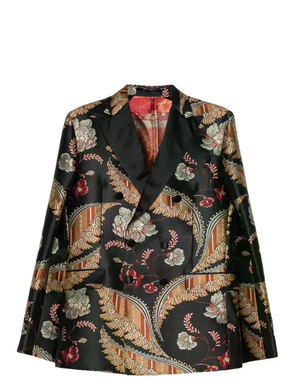 Dsquared2 All-over Graphic-print Blazer - Black