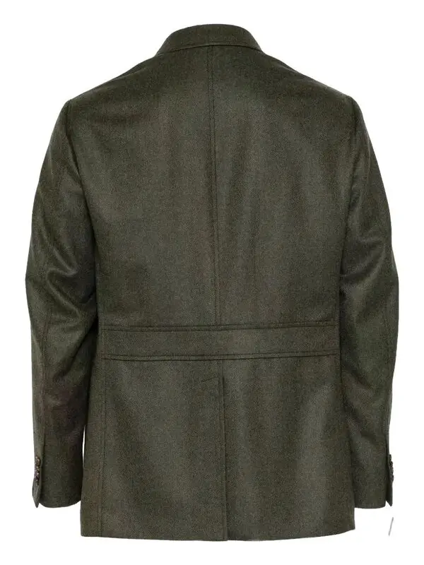 Caruso Flap-pocket Jacket - Green