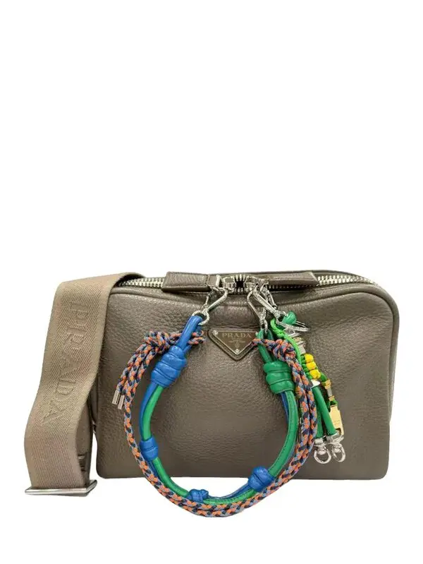 Prada 2013-2026 Vitello Daino Crossbody Bag - Grey