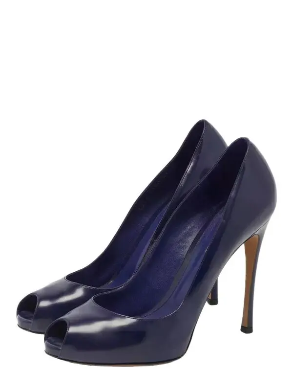 GIANVITO ROSSI Peep-toe Pumps - Blue