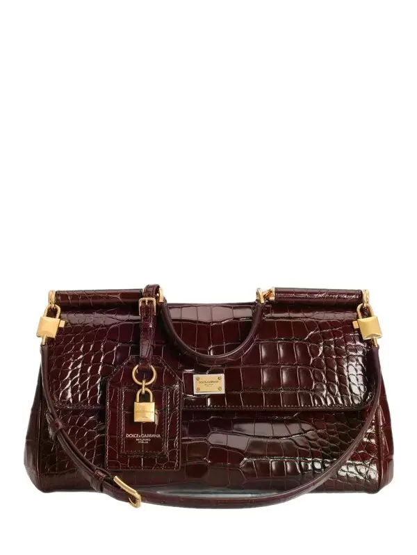 Dolce & Gabbana Medium My Sicily Bag In Alligator - Red