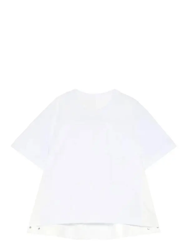 Sacai Cotton Jersey Crewneck T-shirt With Chest Pocket - Brown