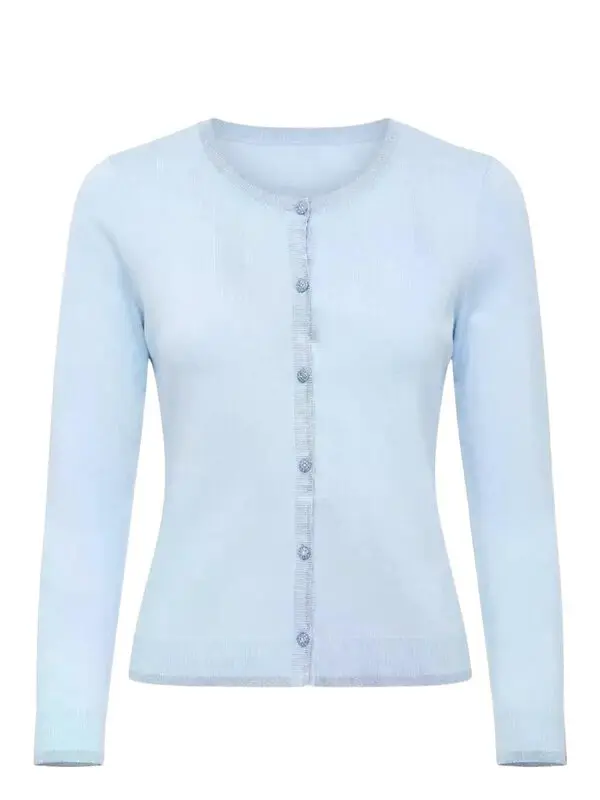 Liu Jo Embellished-button Slit-cuff Cardigan - Blue