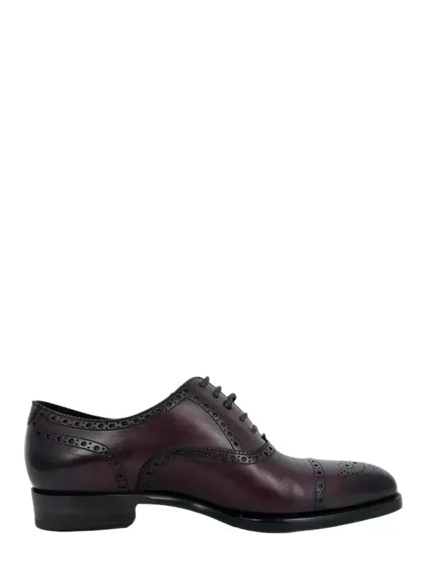 TOM FORD Wessex Lace-up Brogue Leather Shoes - Brown