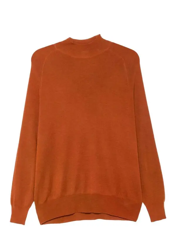 Aspesi High-neck Wool Sweater - Orange