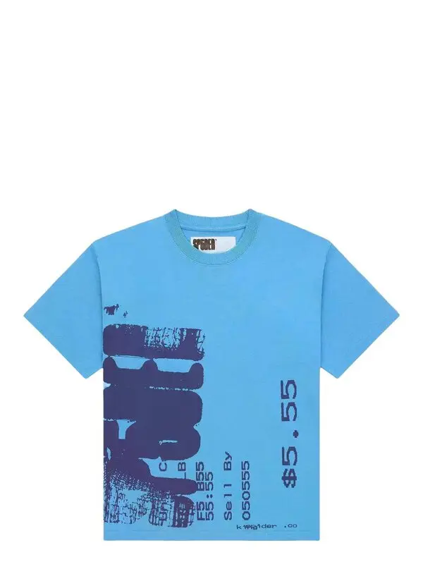 SP5DER Commerce Graphic-print T-shirt - Blue
