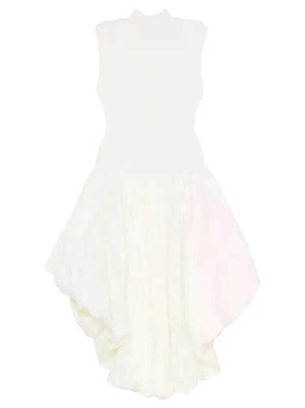 Aje Venetia Knit Midi Dress - White
