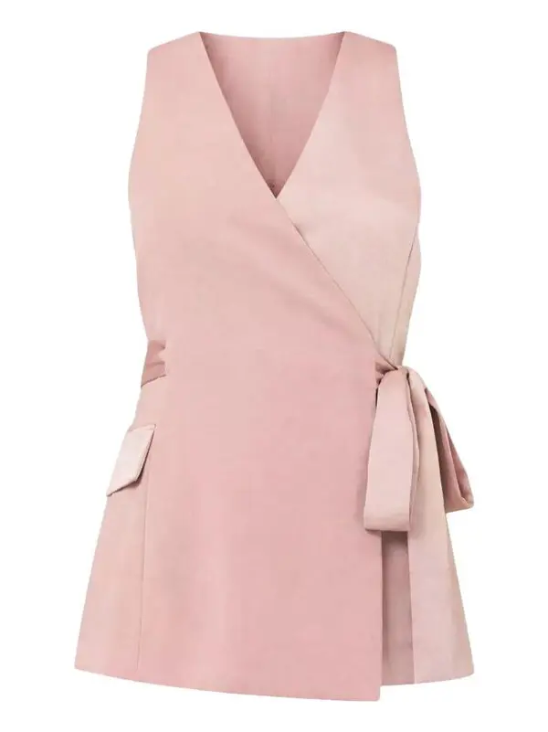 Liu Jo Wrap-style Side-tie Gilet - Pink