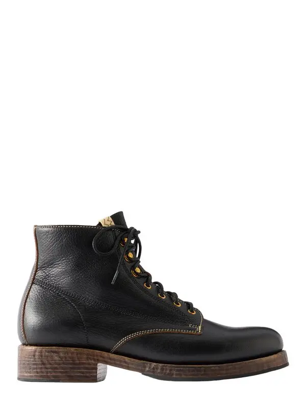 Visvim Virgil Folk Leather Boots - Black
